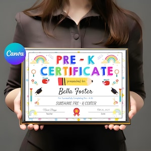 Editable Pre-k Certificate Template , Preschool Graduation Award ...