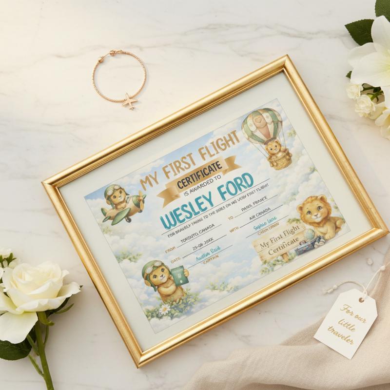 My First Flight Certificate Printable for Kids | Baby First Airplane ...