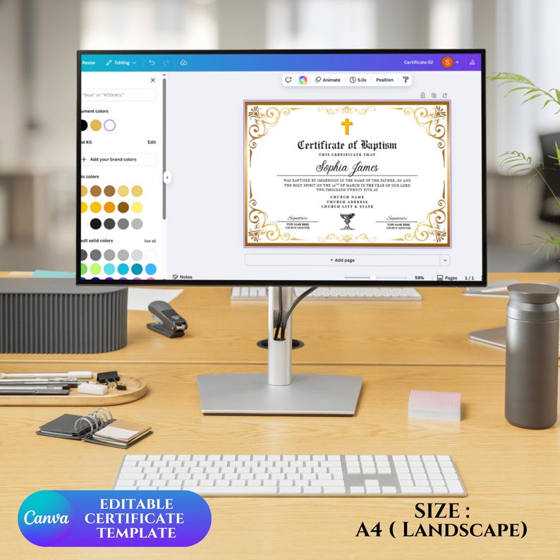 Editable Appreciation Certificate Template: Elegant Gold Design (US ...
