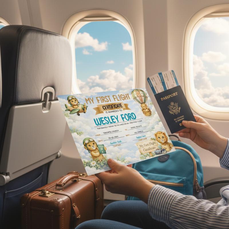 My First Flight Certificate Printable for Kids | Baby First Airplane ...