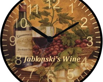 Wine Wall Clock - Etsy
