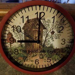 9" Personalized Country Outhouse Wall Clock - Etsy