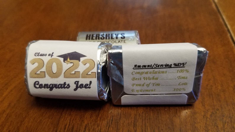 30 Personalized Graduation Nugget Candy Bar Wrappers - Etsy