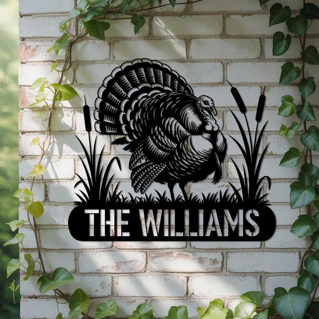 Custom Turkey Scene Sign,turkey Farm Sign,wild Turkey Metal Sign,custom ...