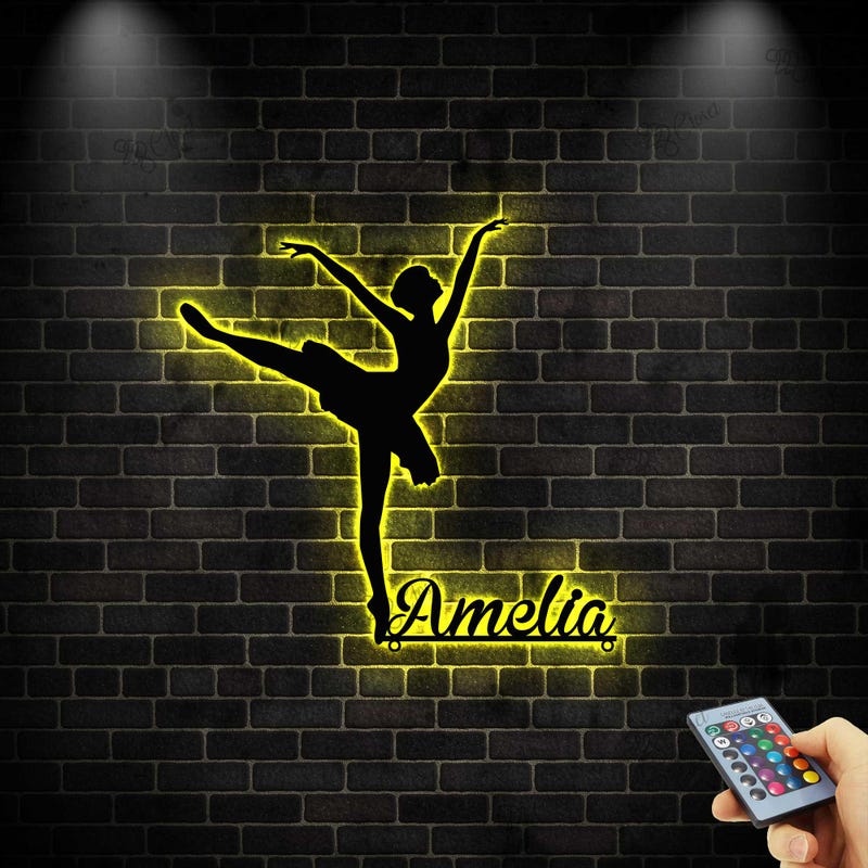 Girls Ballerina Name Sign - Etsy