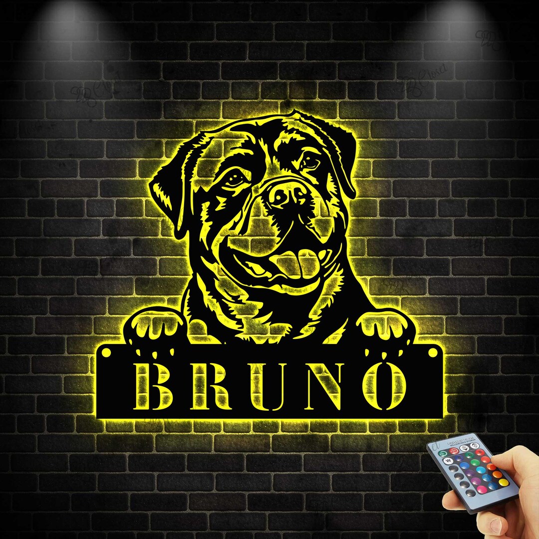 Custom Rottweiler Metal Wall Art Rottweiler Sign, Rottweiler Lover ...