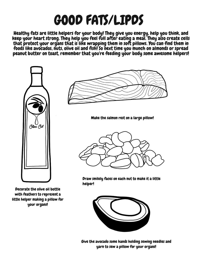 Nutrition Coloring Pages, Kids, Educational, Interactive, Exercise, Fun ...