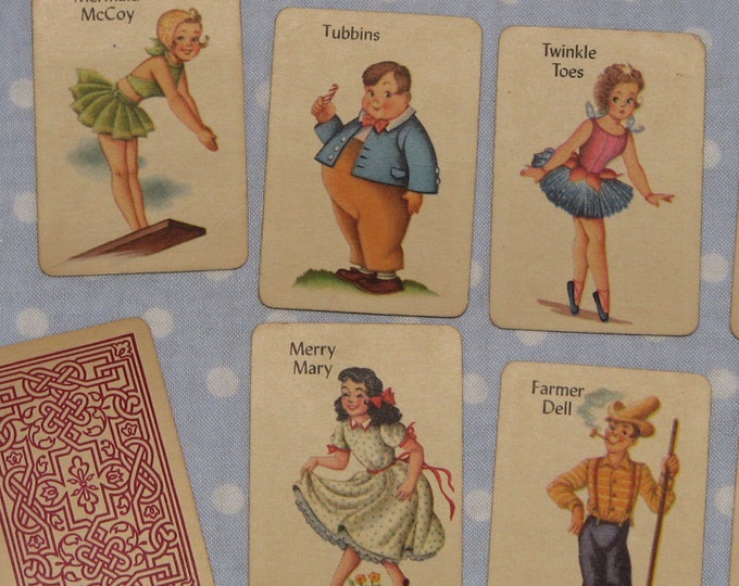 Vintage Full Deck of Old Maid Cards Dapper Dan Big Pow Wow Miniature - Etsy