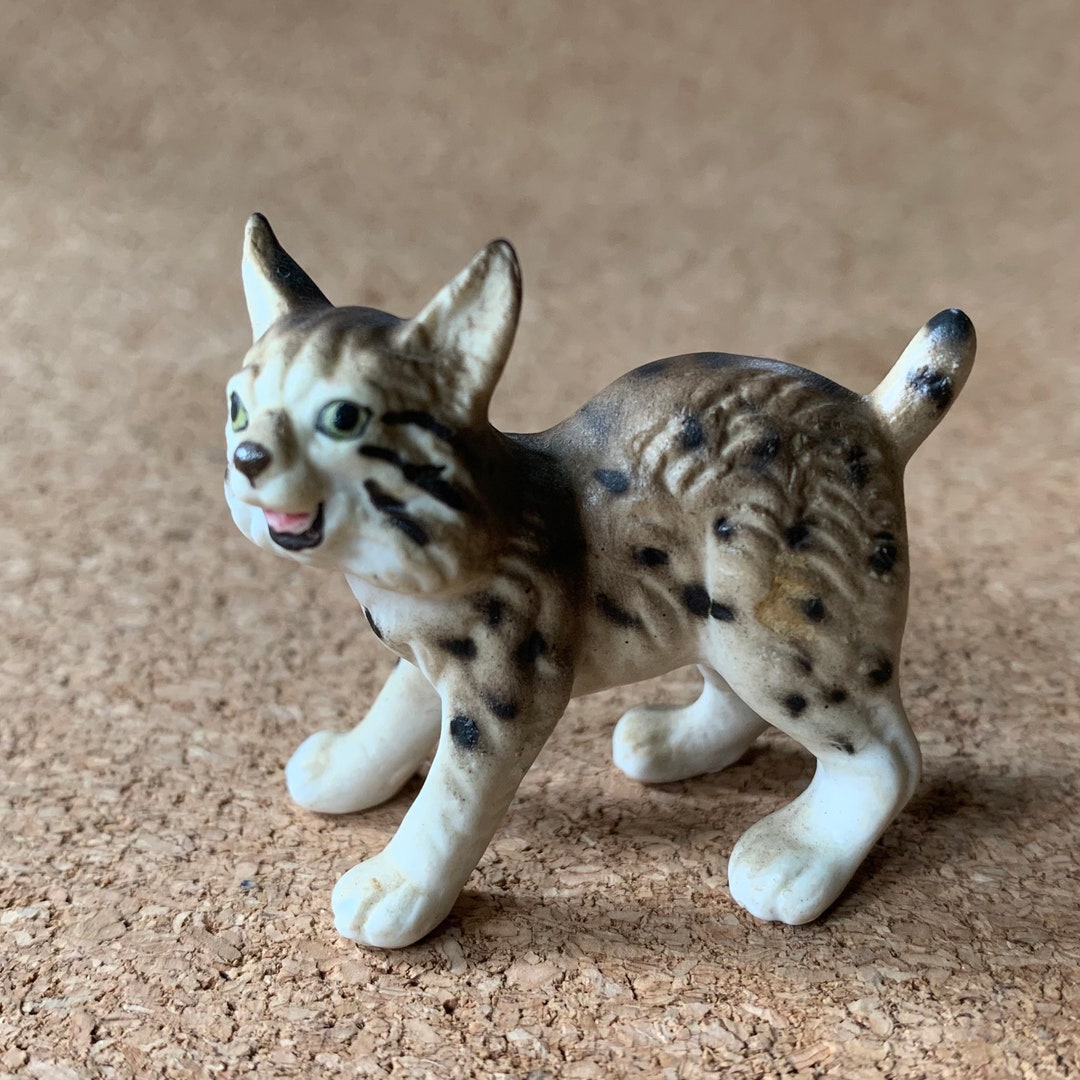 Beautiful Rare Bobcat Lynx Cat Bone China Miniature Figurine - Etsy