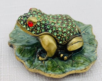 Brass Frog Trinket Box - Etsy