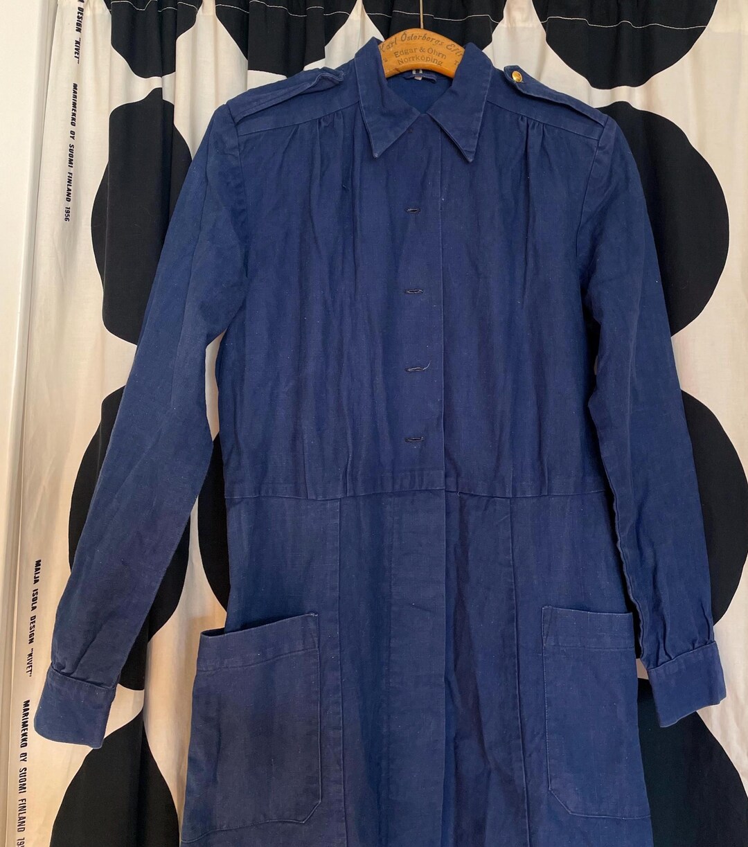 Vintage Workwear Dress Blue 40s 1940s Military - Etsy