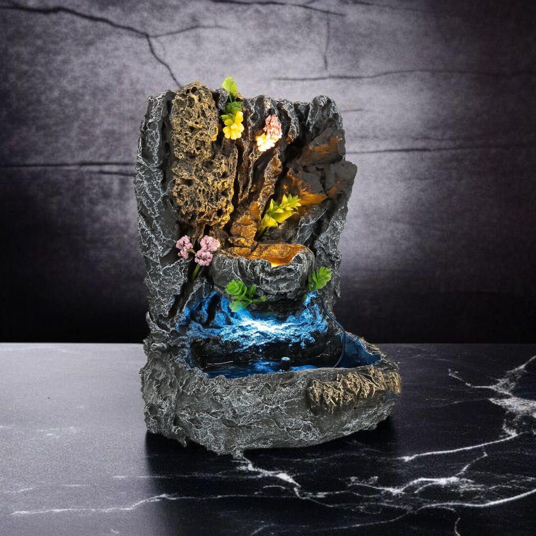 Indoor Water Fountain With Colored Light, Wall Fountain, Classic ...