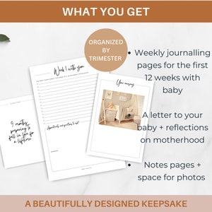 Editable Pregnancy Memory Book, Printable Pregnancy Journal, Custom ...