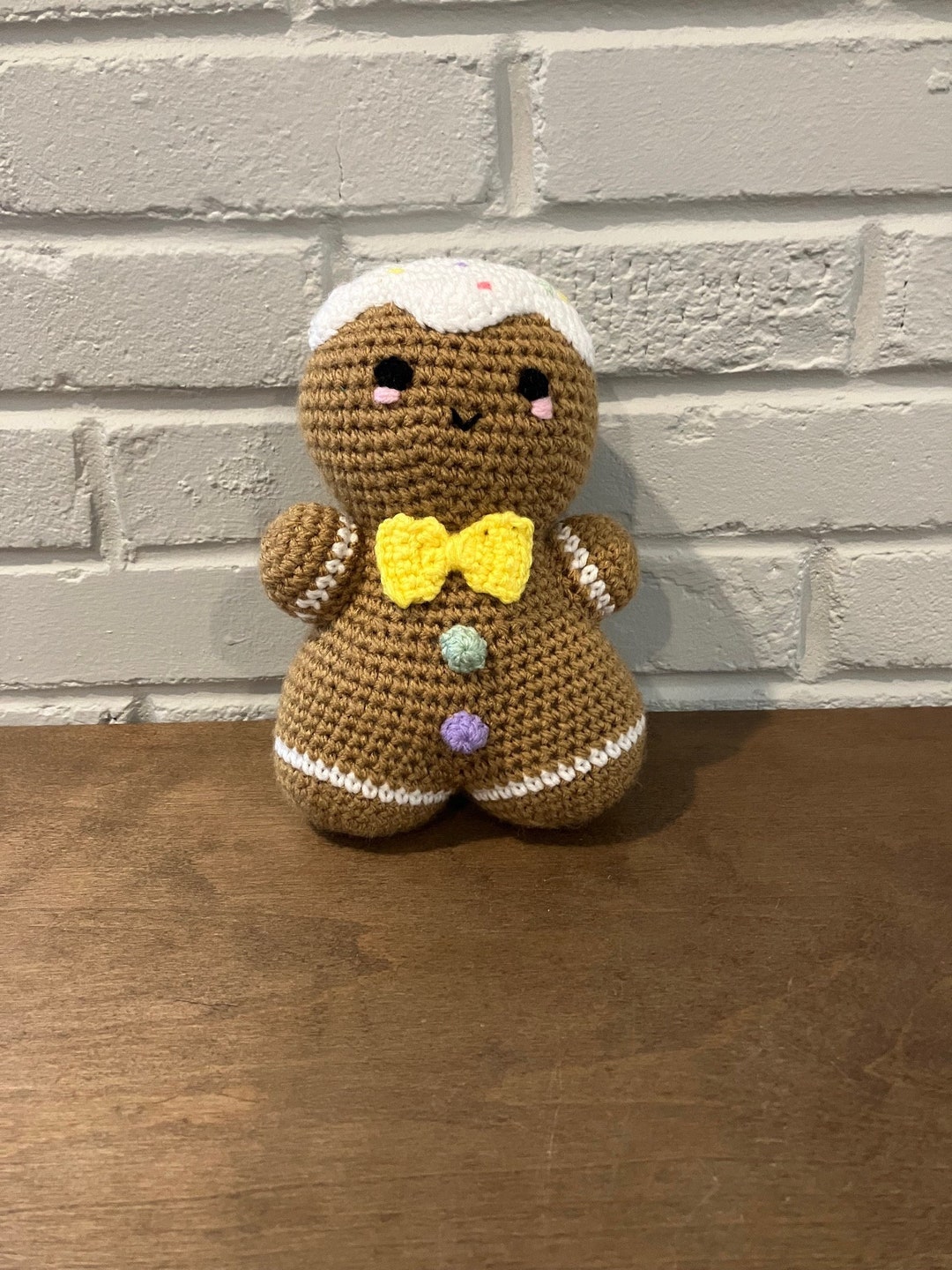 Crochet Stuffed Gingerbread Man/ Christmas Plushie/ Holiday Decoration ...