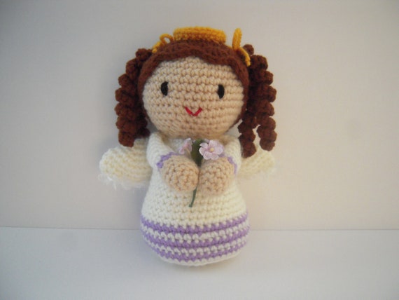 Crochet Stuffed Girl Angel Doll Plushie Toy - Etsy