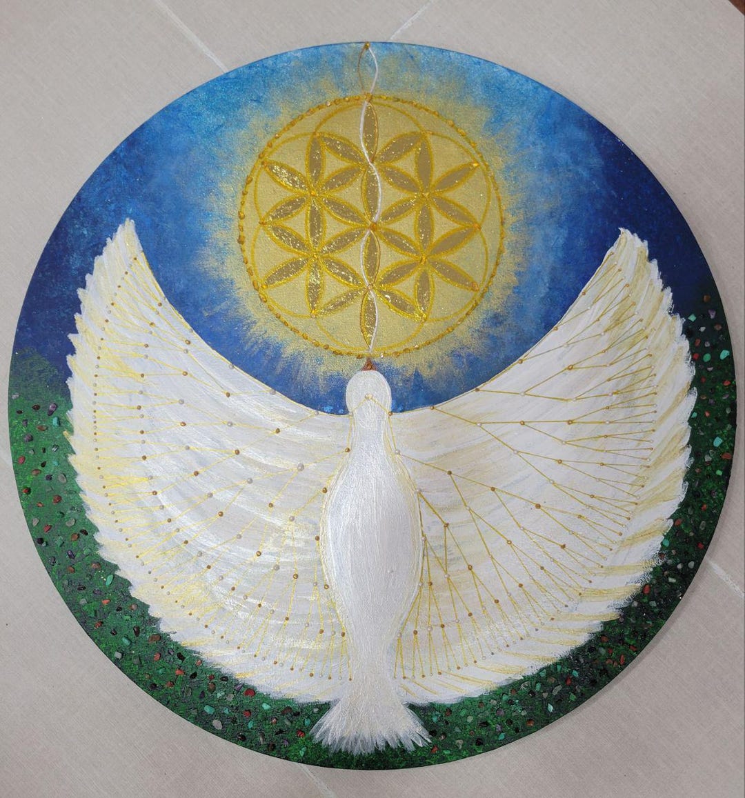 Bird of the Genus.sacred Geometry Art Mandalas.energy Painting to Order ...