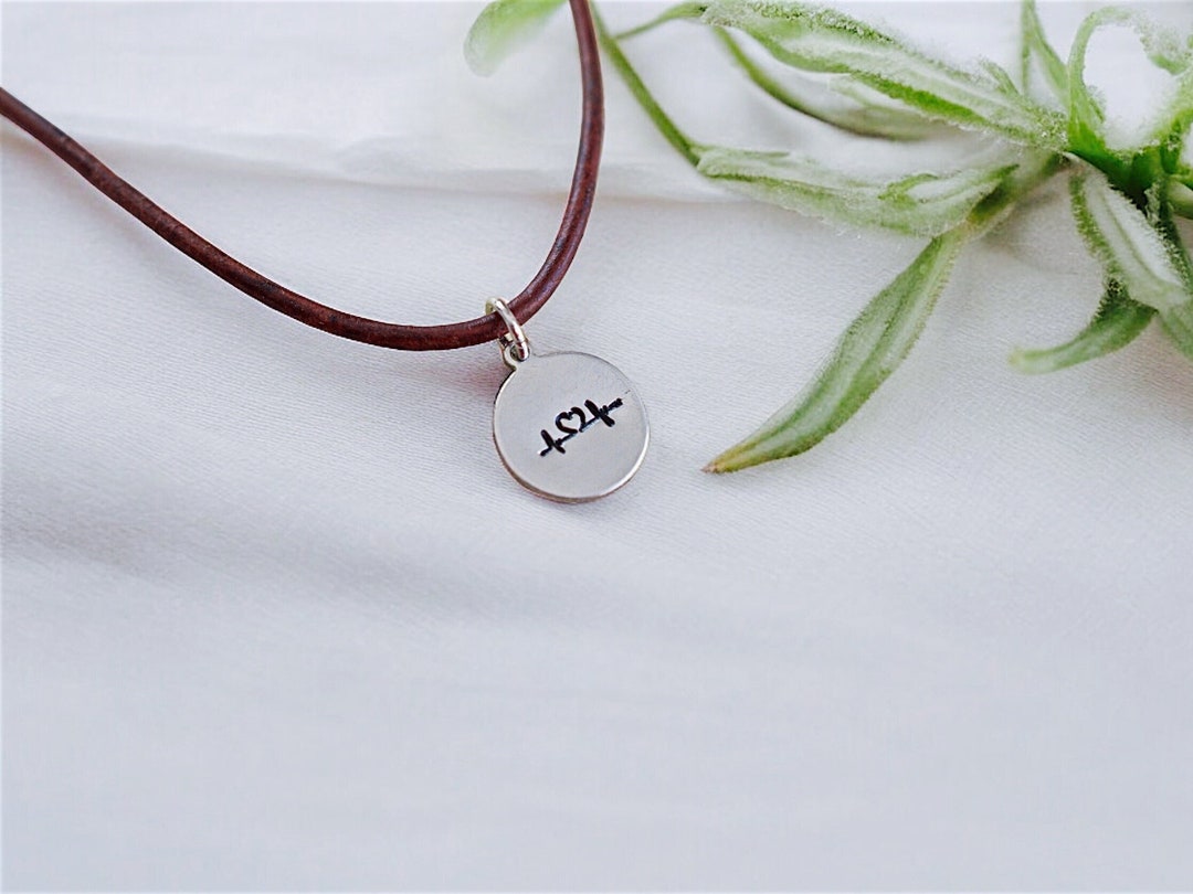 Heartbeat Hand Stamped Charm, EKG Page Marker, Heartbeat Design ...
