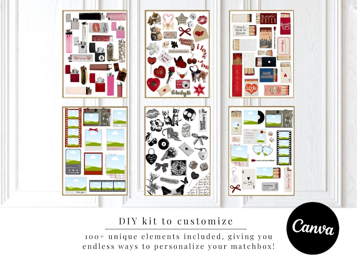 Poster Collage Matchbox Personalizzato – Template Canva Modificabile ...