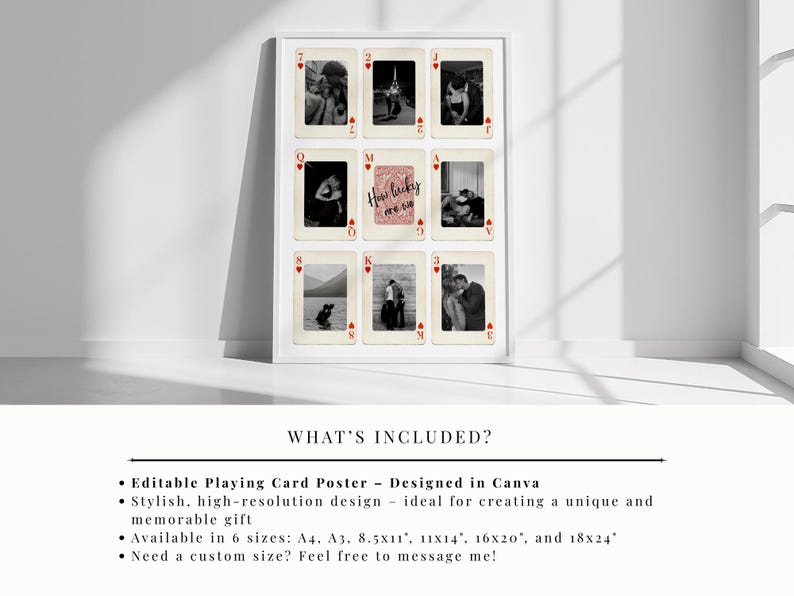 Custom Playing Cards, How Lucky Are We Print, Personalized Prints for ...