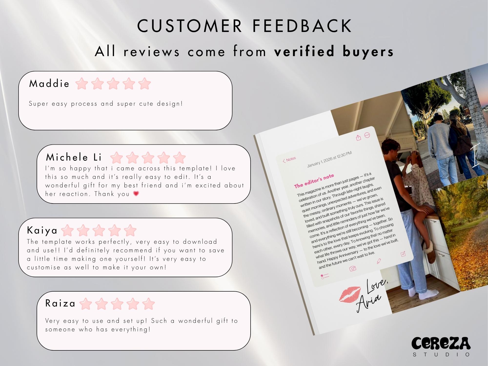 Personalized Couples Magazine Template | Anniversary Gift | Custom Gift ...