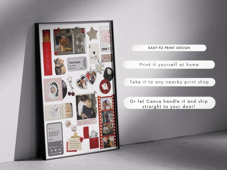 Printable Matchbox Collage Poster – Personalized Couple Photo Art ...