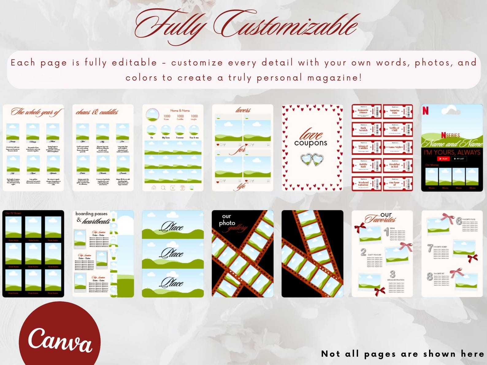 Personalized Couples Anniversary Magazine Template | Anniversary Gift ...