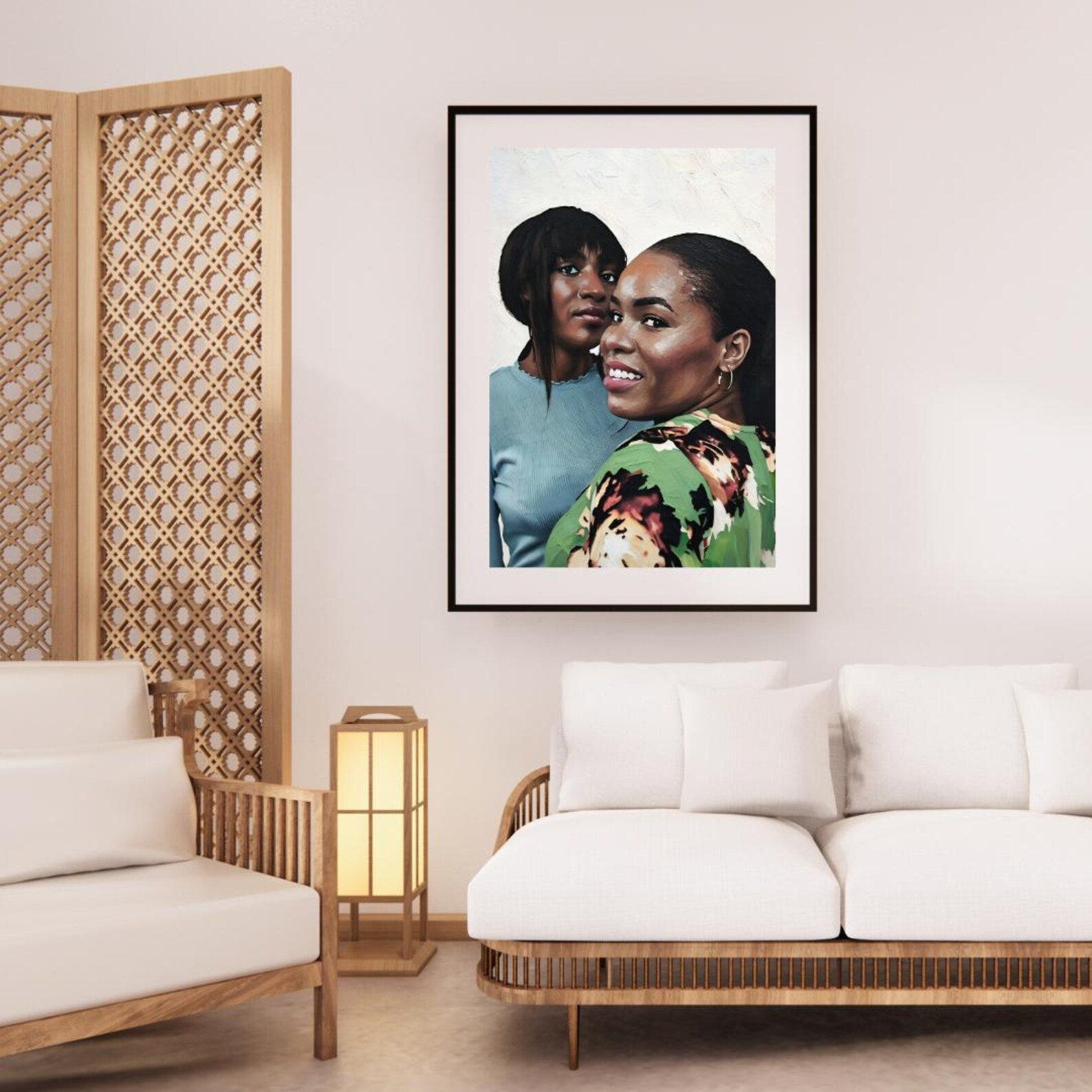 Custom Sister Portrait|personalized Digital Art for Sisters|printable ...