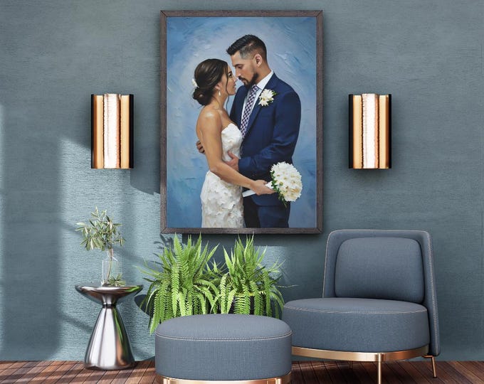 Custom Digital Portrait of Couple, Family or Friends | Printable Art ...