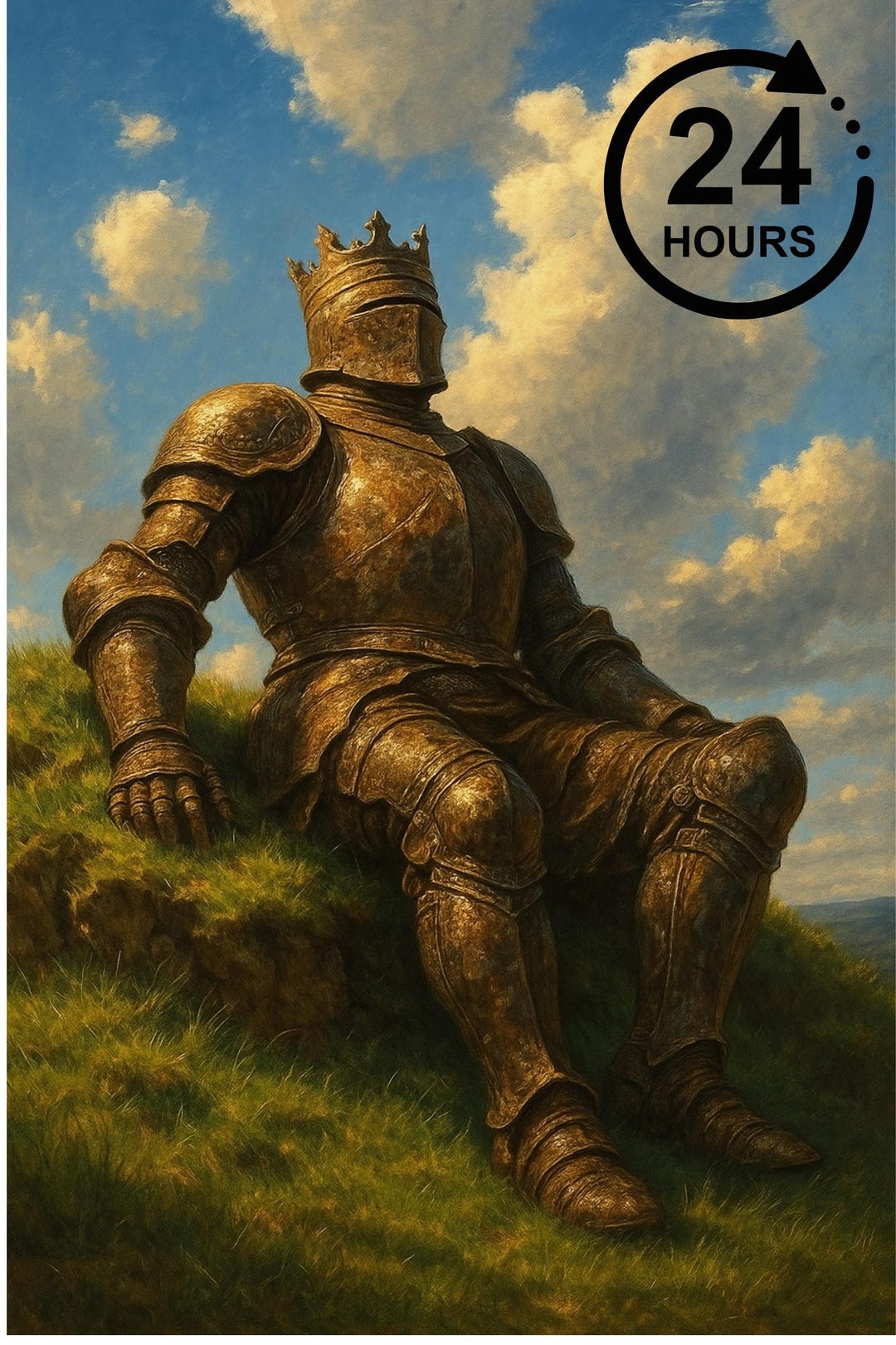 Colossal Knight Wall Art | Fantasy Oil Painting | Mythic Medieval ...