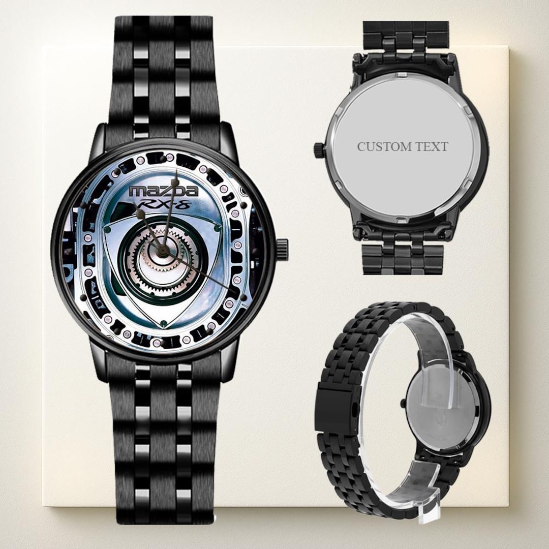 Rx-8custom Rotary Engine Watch Gift for Him, Car Enthusiast Wristwatch ...