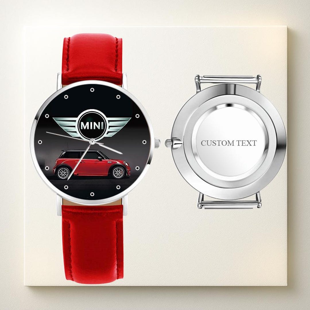 Classic Mini Cooper Inspired Car Watch, Custom Engraved Gift for Him ...