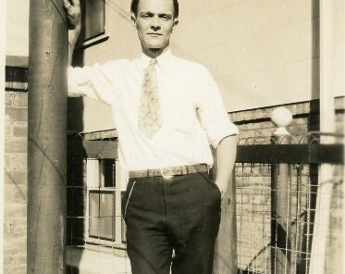 Name Identified on Back, Snapshot Photo waiting for His Sunshine Girl ...