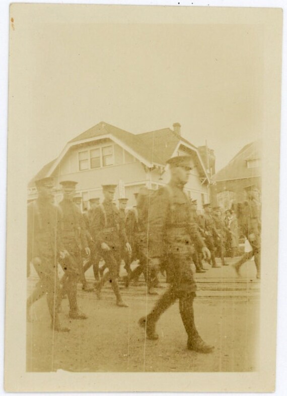Military Soldiers WWI Era Antique Picture marching - Etsy