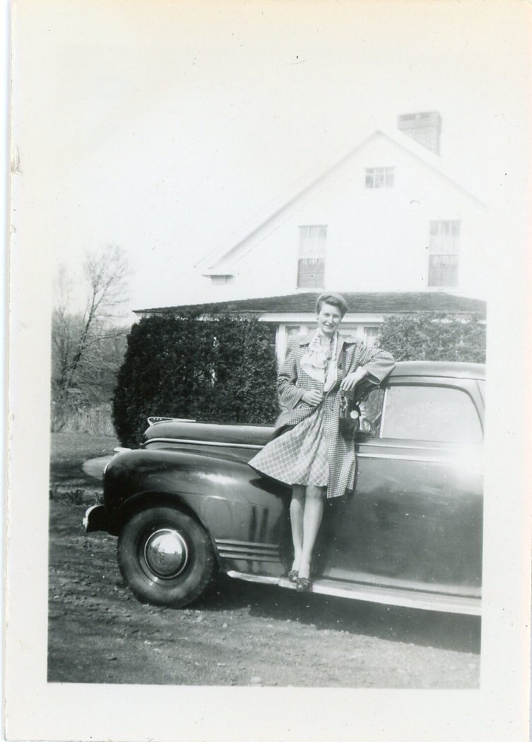 Vintage Photograph the Prettiest Driver Woman Lady, Pose With Car ...