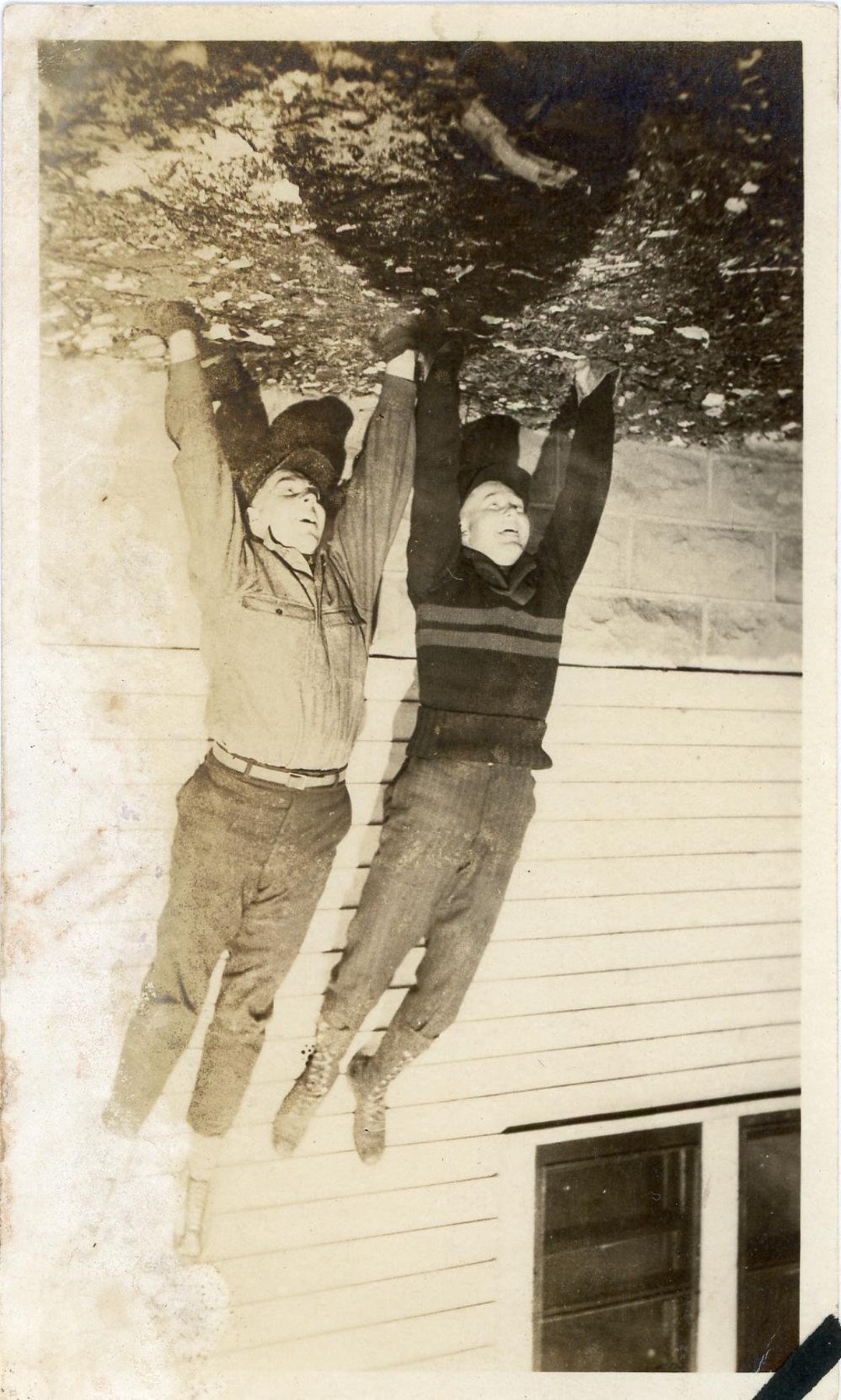 Antique Photograph - "upside Down World" - Men Man Doing a Handstand ...