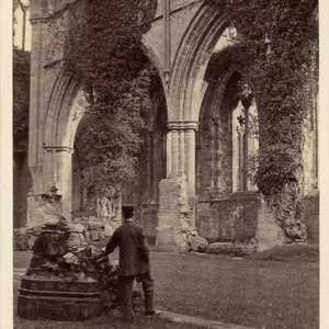 RARE Identified Location: 1800s Antique Photograph CDV Tintern Abbey ...