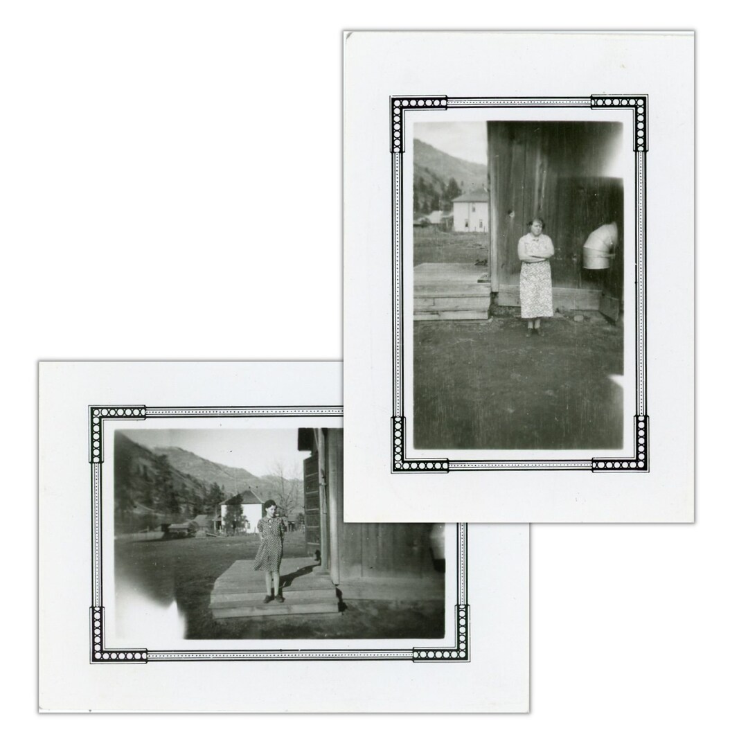 2pc Vintage Photo Set farmhouse Pose Great of Junk Journaling, Collage ...