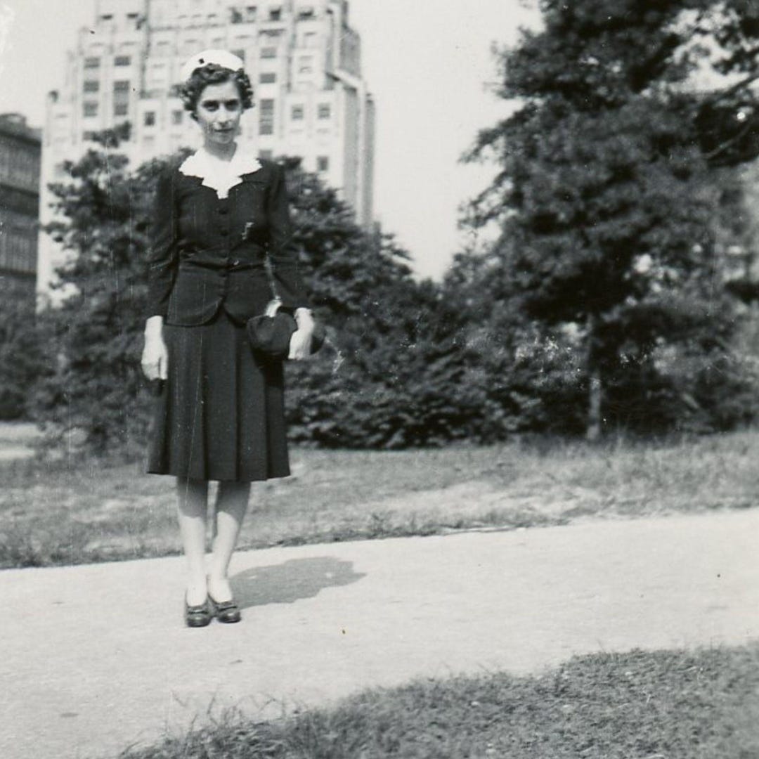 Vintage Photo, Year 1943 - "urban Lady" - Back of Photo Reads: Central ...