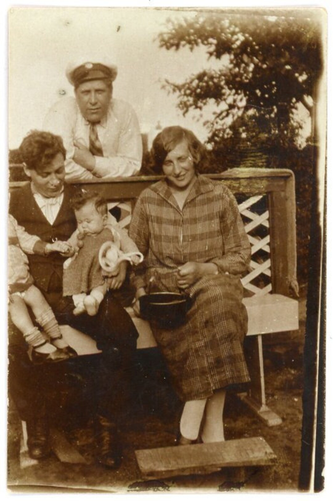 Antique Photo park Bench Family Vintage Photograph, Woman, Mother ...