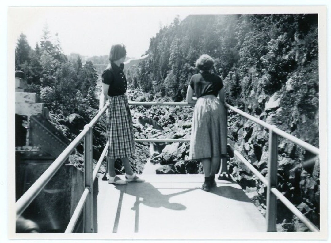 Vintage Snapshot the Onlookers Old Found Photo, Women, Overlook, Nature ...
