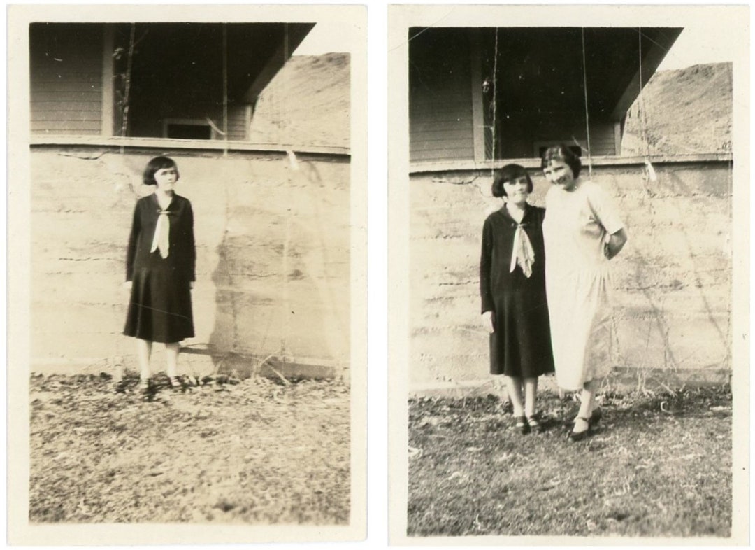 2pc Vintage Photo Set outdoor Pose Woman, Women, Old Pictures 119 - Etsy