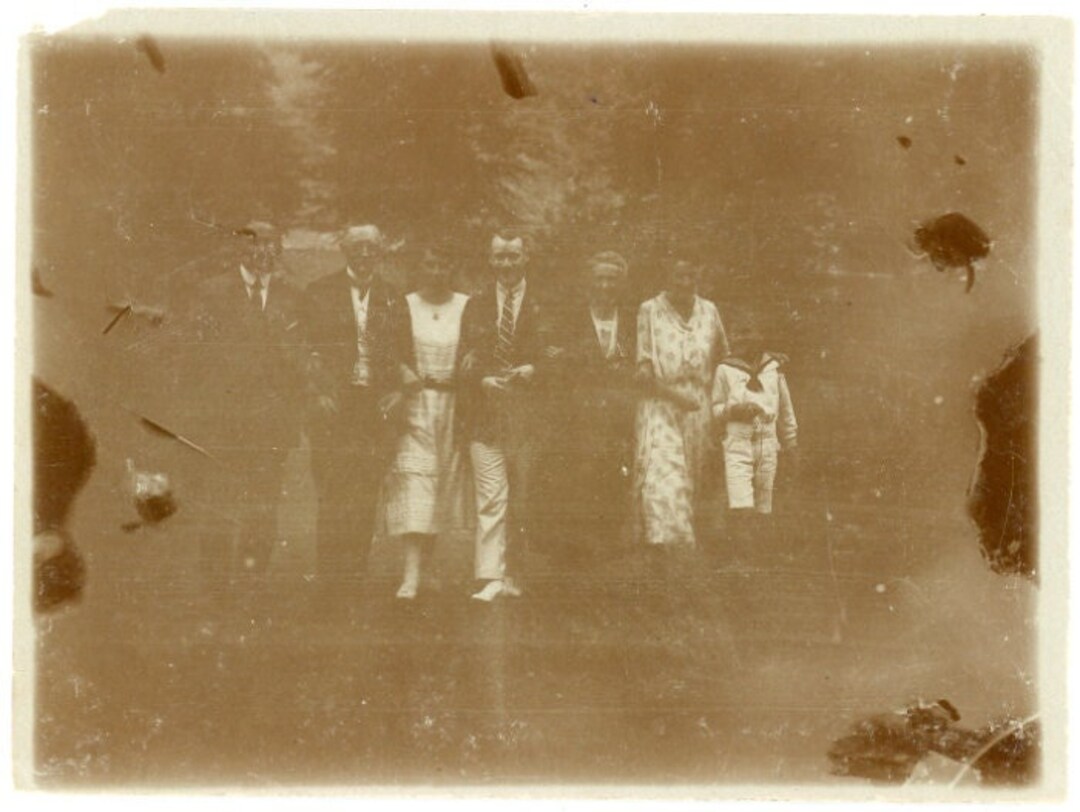 Odd Strange Vintage Photo walking in Golden Fog - Etsy