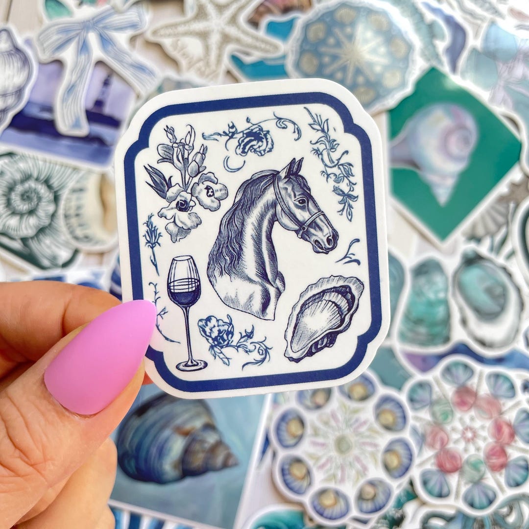 50 Pcs Coastal Cowgirl Stickers, Beach Western Aesthetic, Ocean Shell ...