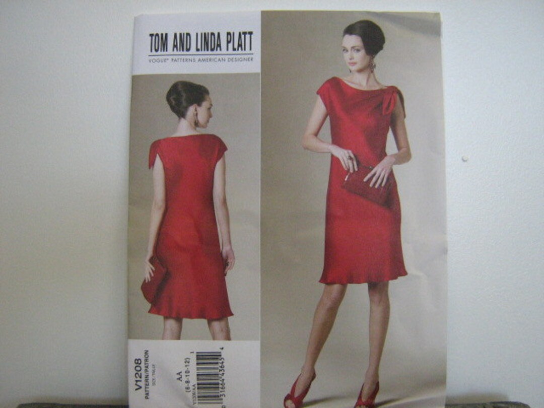 Elegant Party Dress Pattern, Mother of the Bride Dress, Vogue 1208 ...