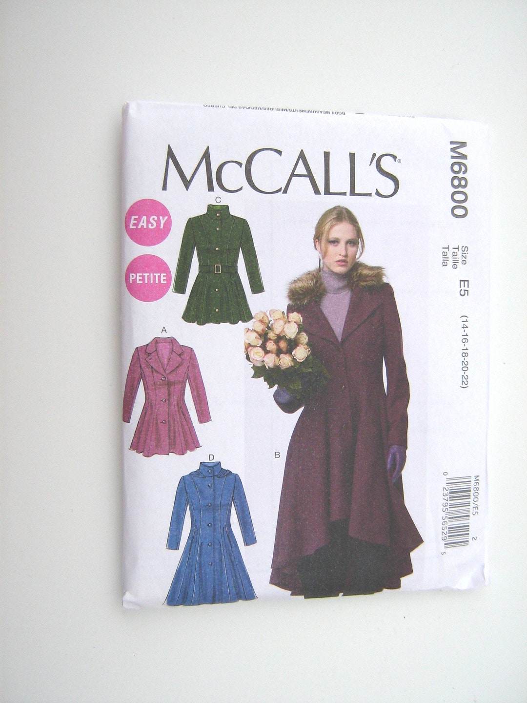 Easy Coat and Jacket Pattern Mccall's 6800 Plus Size - Etsy