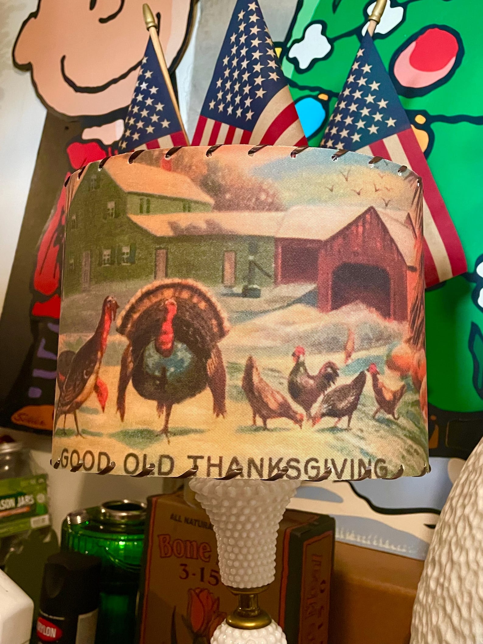Good Old Thanksgiving Lamp Shade Made With Vintage Images Handmade in ...