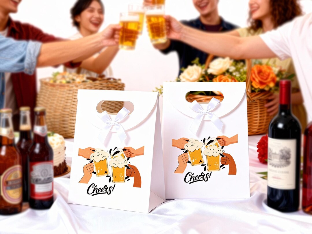 Cheers Paper Gift Bags, Party Welcome Favor Bag, Candy Pouch for Events ...