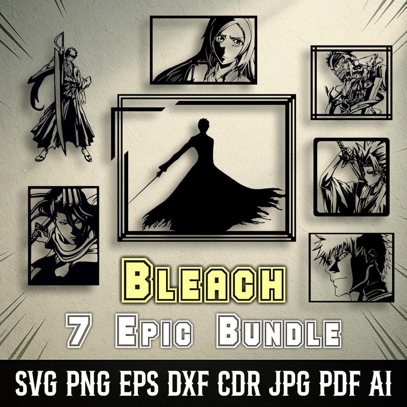 Soul Reaper Anime SVG Bundle - Laser Cut Hollow Mask & Spirit Sword ...