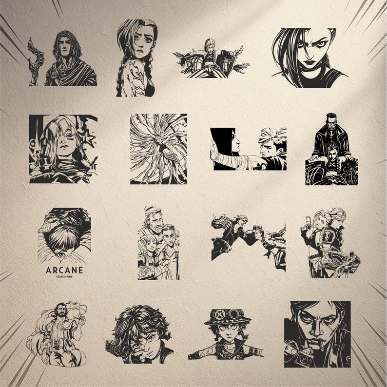 Arcane 40x Mega SVG Bundle - League of Legends Art - Cricut - Laser Cut ...