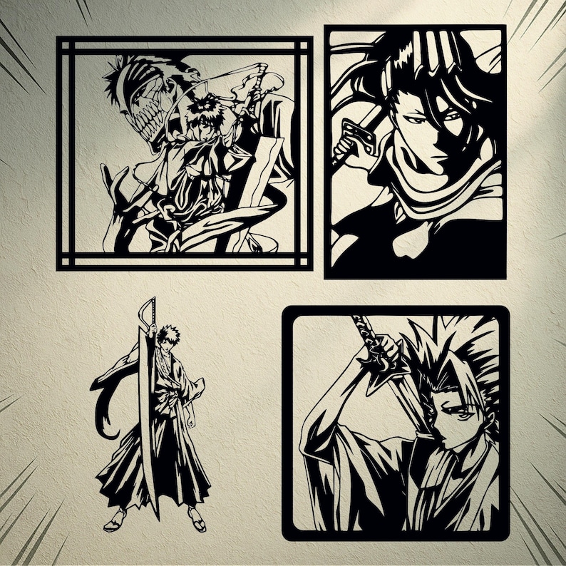 Soul Reaper Anime SVG Bundle - Laser Cut Hollow Mask & Spirit Sword ...